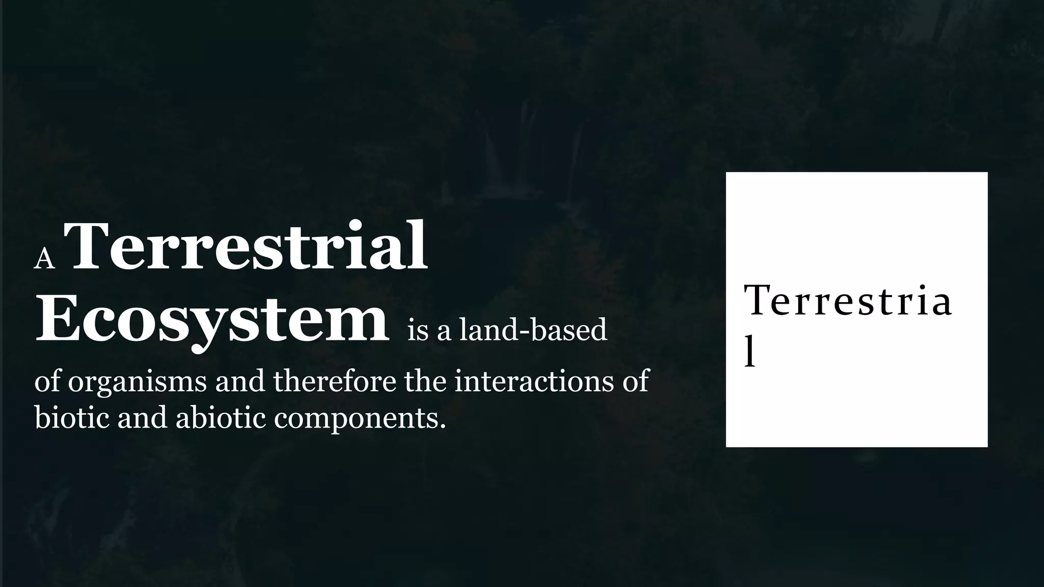Terrestrial and Aquatic Ecosystem, Biomes and distribution | PPTX