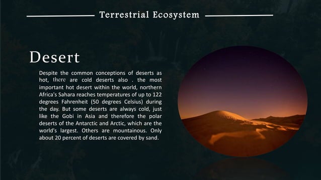 Terrestrial and Aquatic Ecosystem, Biomes and distribution | PPTX