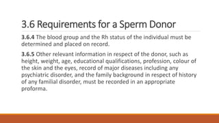 Presentation on Screening Gamete Donors | PPTX | Infertility | Reproductive Health