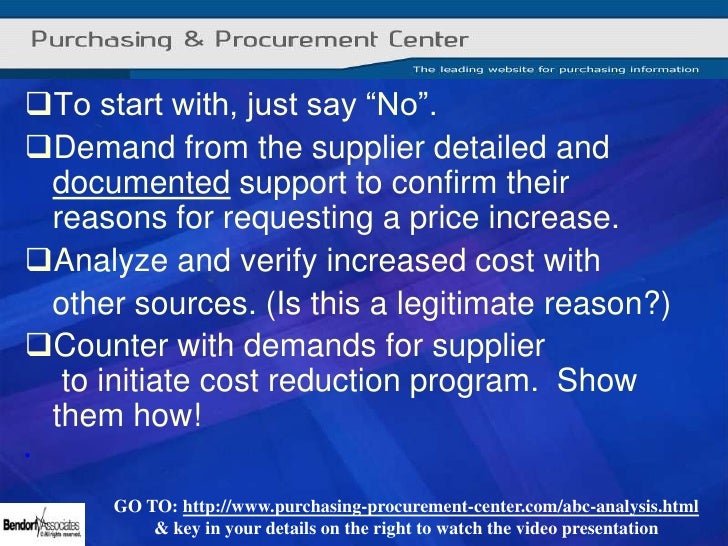 Purchase Cost Reduction