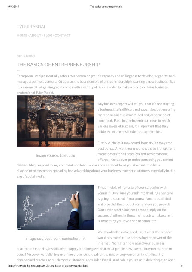 THE BASICS OF ENTREPRENEURSHIP | PDF