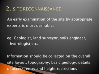 site investigation | PPT