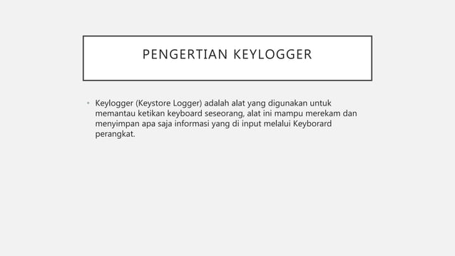 Keylogger | PPTX