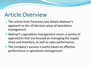 Decision Making at Walmart | PPTX