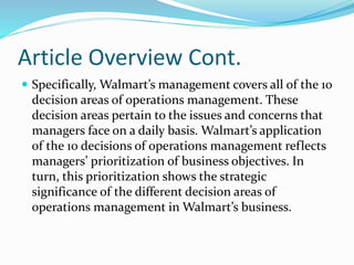 Decision Making at Walmart | PPTX