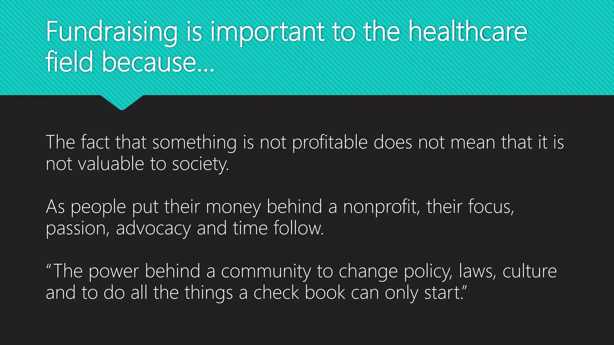 Fundraising in the Healthcare Field | PPT