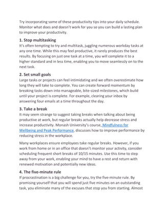 Be More Productive | DOCX