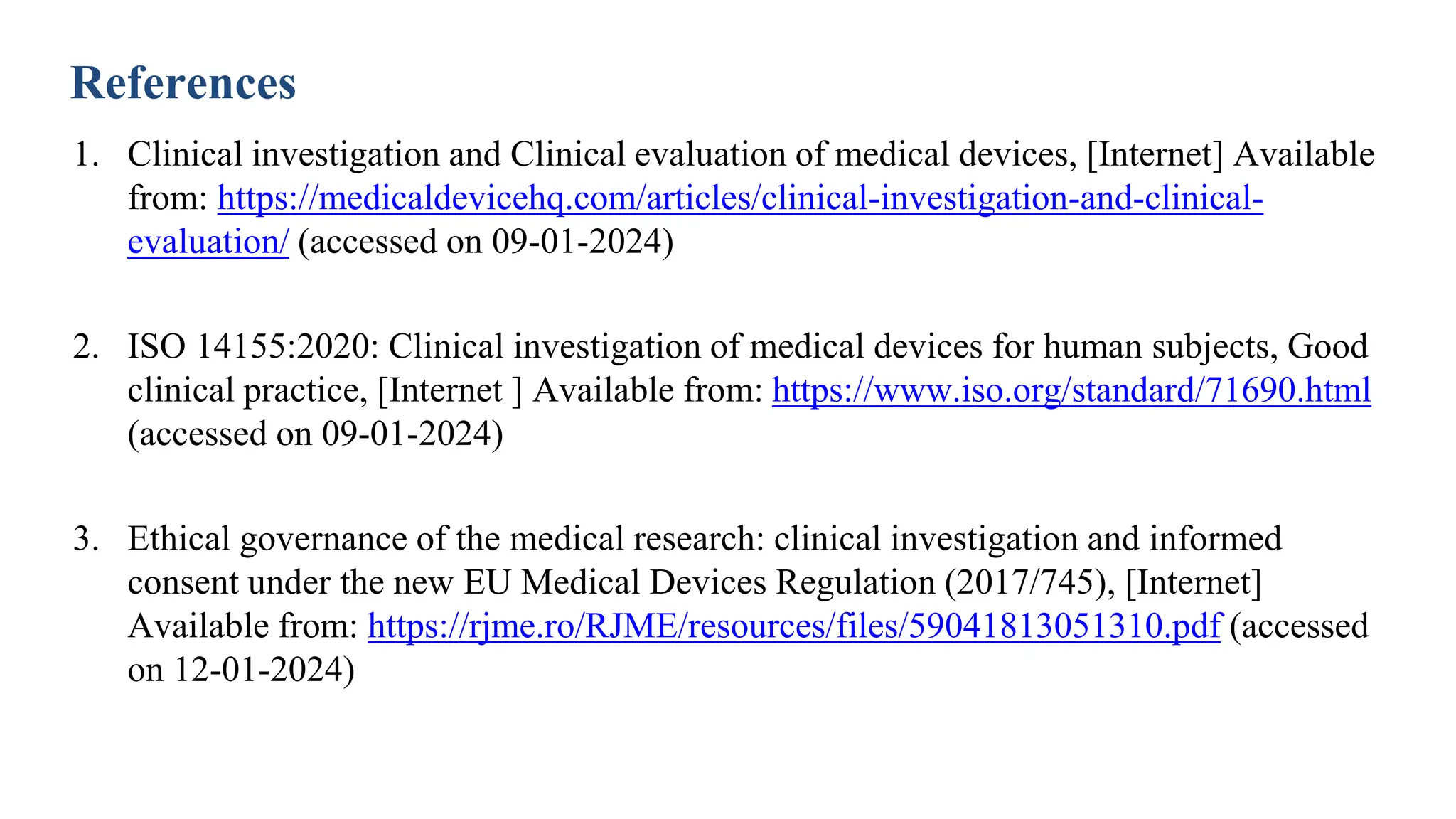 Clinical Investigation of Medical devices and Clinical Investigation ...