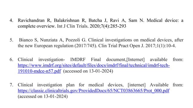 Clinical Investigation of Medical devices and Clinical Investigation ...