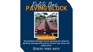 Supplier paving block model bata Sukun | PDF