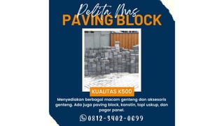 Supplier paving block model bata Sukun | PDF