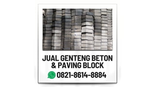 Distributor paving block 20x20 Lowokwaru | PDF