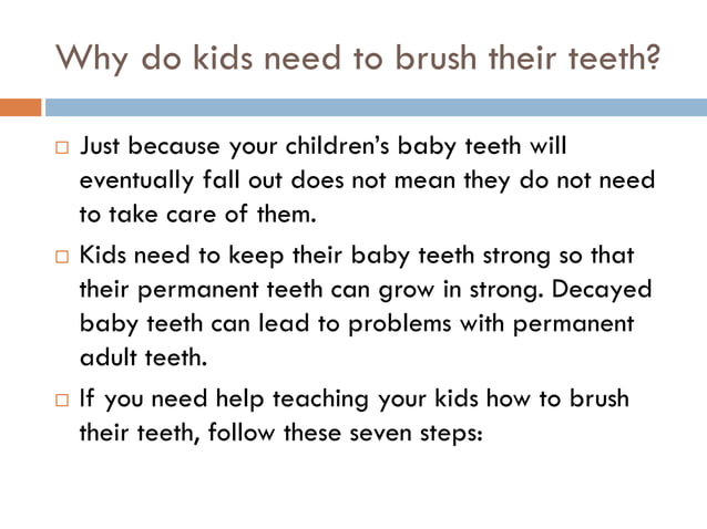 7 Easy Steps for Teaching Your Children How to Brush Their Teeth | PDF ...