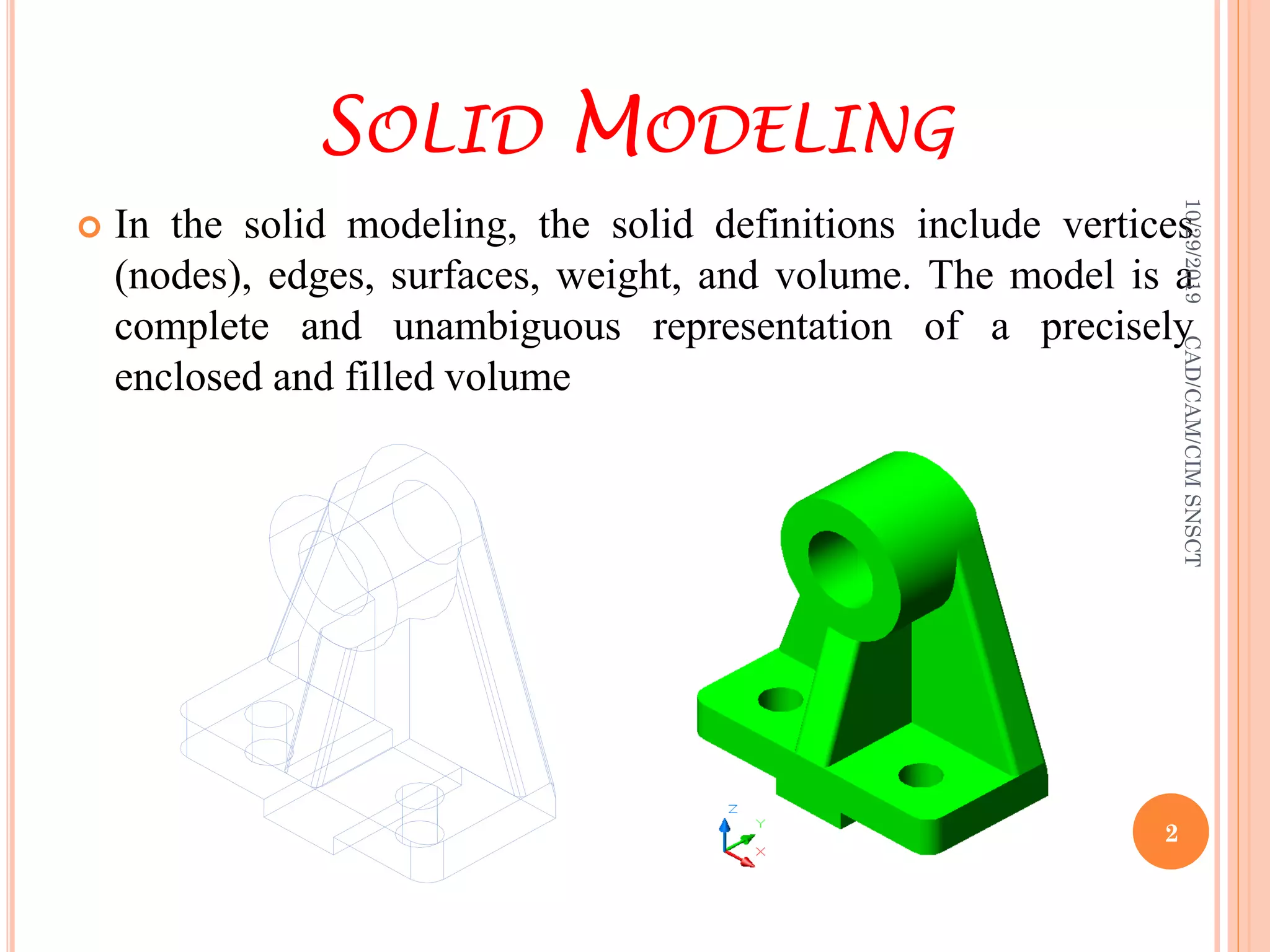 Solid modelling Slide share academic writing assignment 2 | PPT