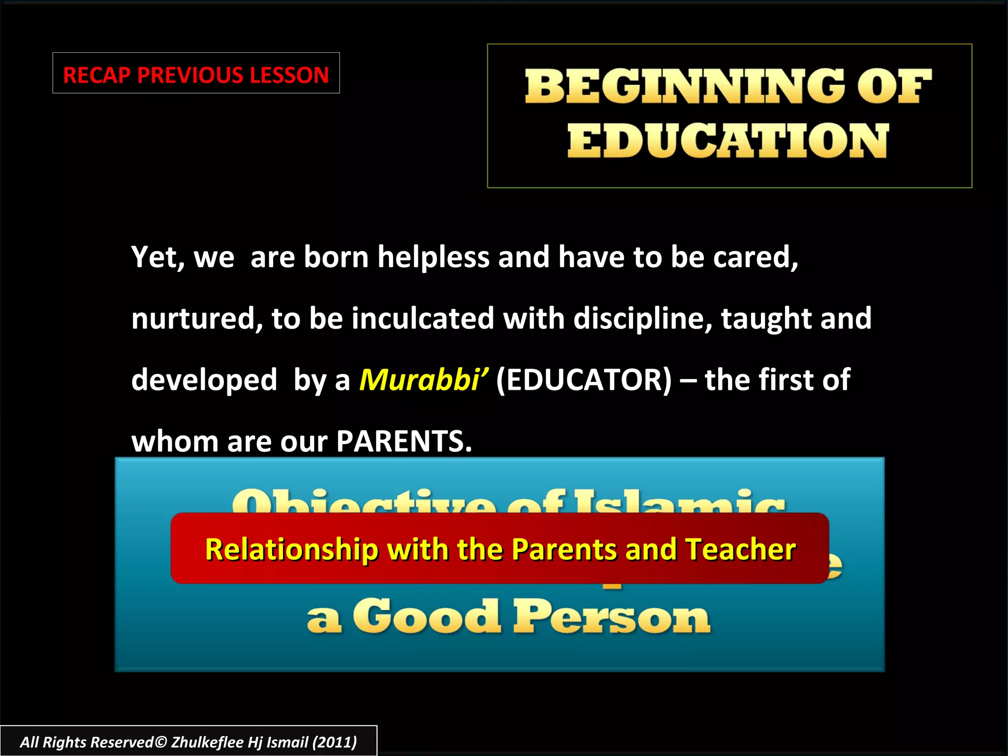 [Slideshare](adab)lesson#7 relationship[following madzhab] | PPT