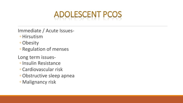 Presentation on Diagnosis of Polycystic Ovary Syndrome (PCOS) | PDF