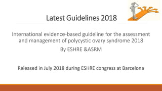 Presentation on The Diagnosis of Polycystic Ovary Syndrome (PCOS) | PDF