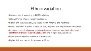 Presentation on The Diagnosis of Polycystic Ovary Syndrome (PCOS) | PDF