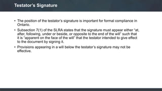 Formal Validity of Wills | PPTX