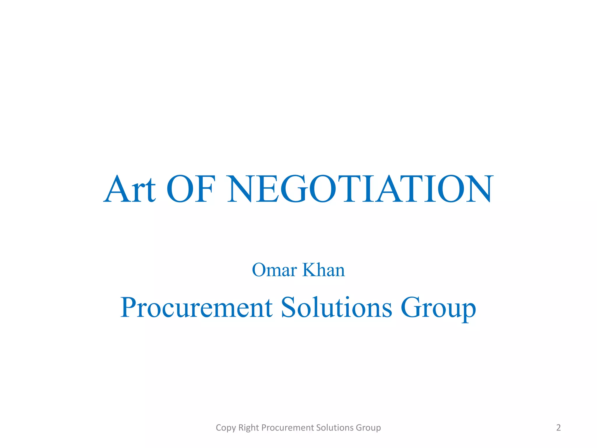 Art Of Negotiation | PDF