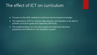 The impact of ICT on education | PPTX