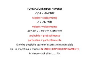 Avverbi italiani in -mente | PDF