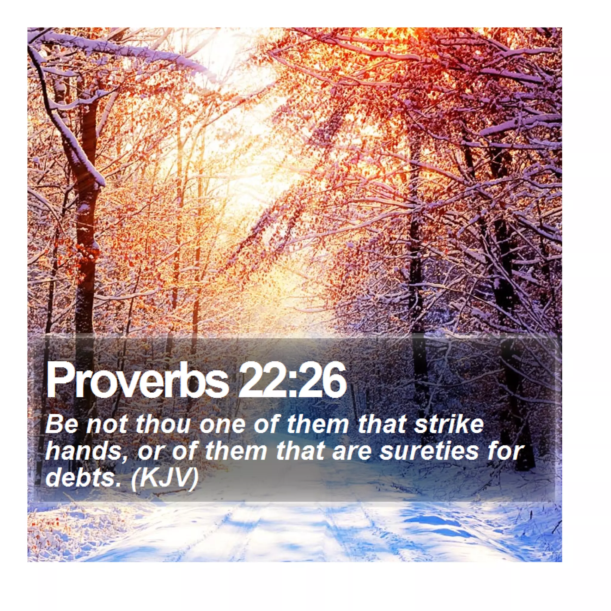 Proverbs 22:26 - Daily Bible Verse | PDF
