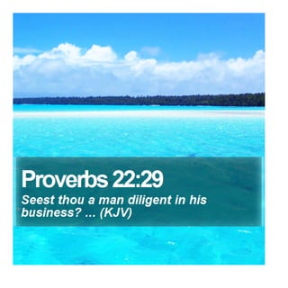 Proverbs 22:29 - Daily Bible Verse | PDF