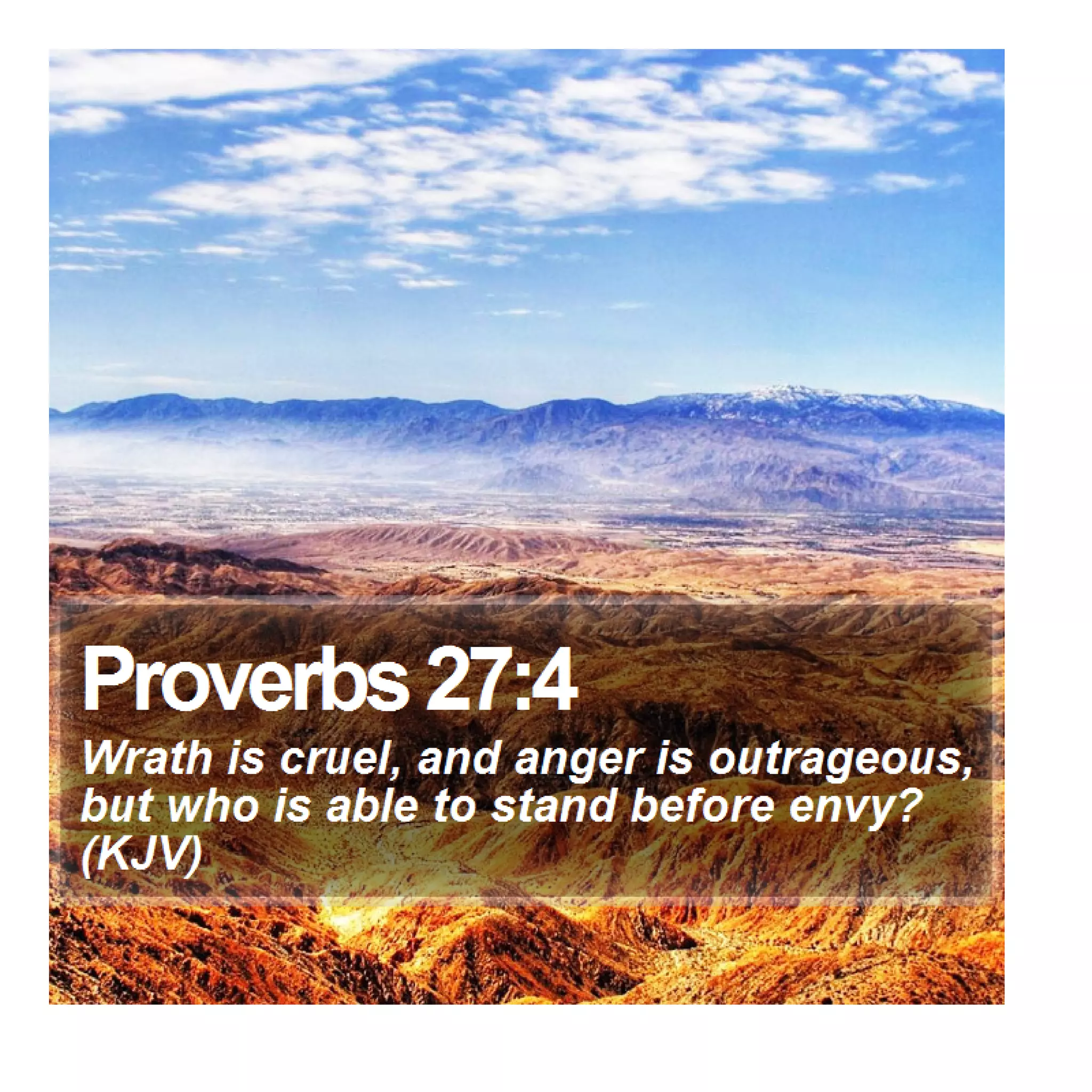Proverbs 27:4 - Daily Bible Verse | PDF