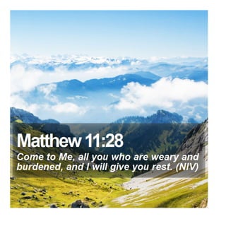 Matthew 11:28 - Daily Bible Verse | PDF