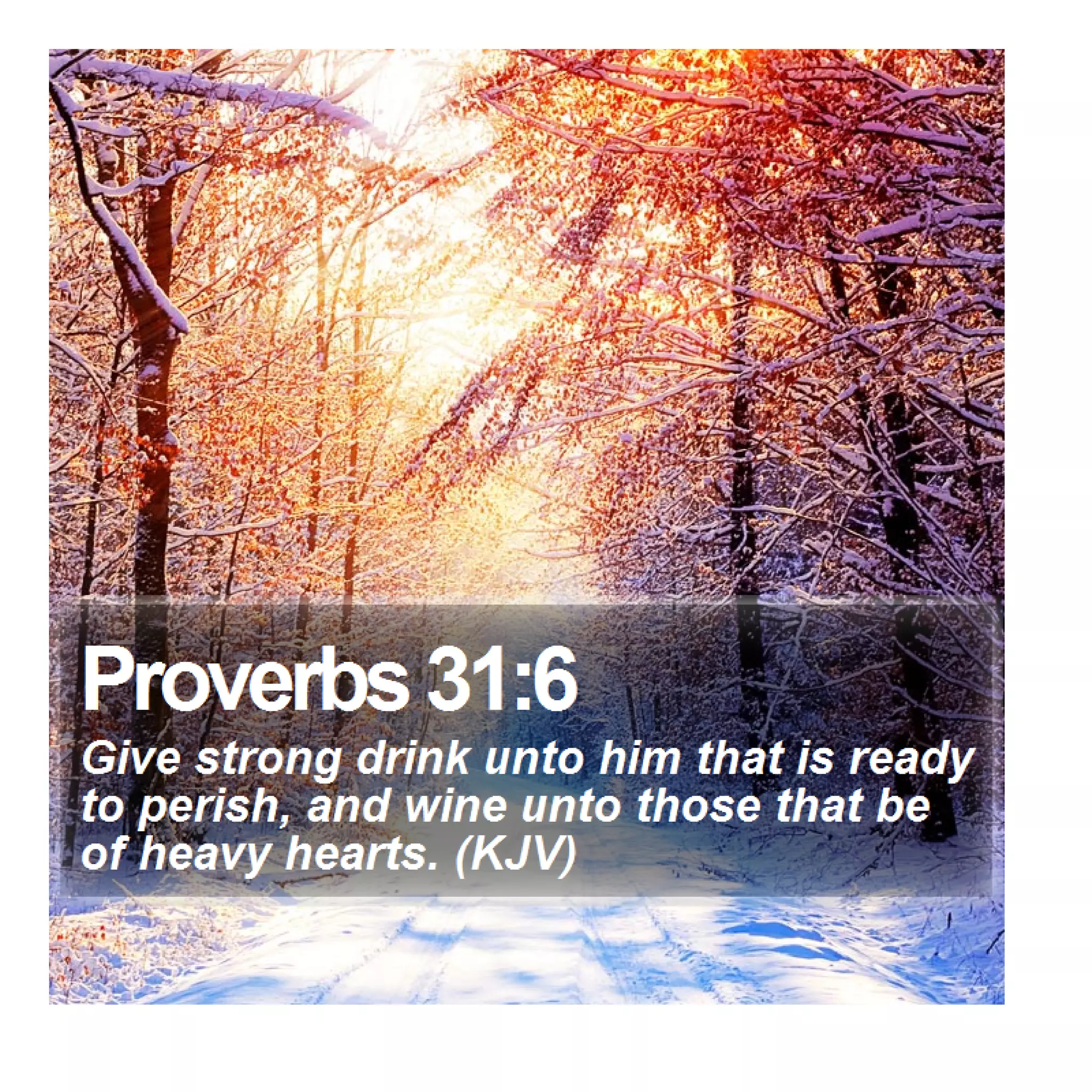 Proverbs 31:6 - Daily Bible Verse | PDF | Christianity | Religion ...