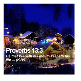 Proverbs 13:3 - Daily Bible Verse | PDF