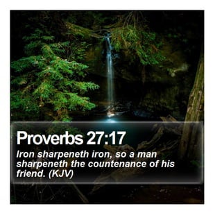 Proverbs 27:17 - Daily Bible Verse | PDF | Judaism | Religion ...