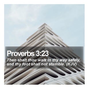 Proverbs 3:23 - Daily Bible Verse | PDF | Free Download