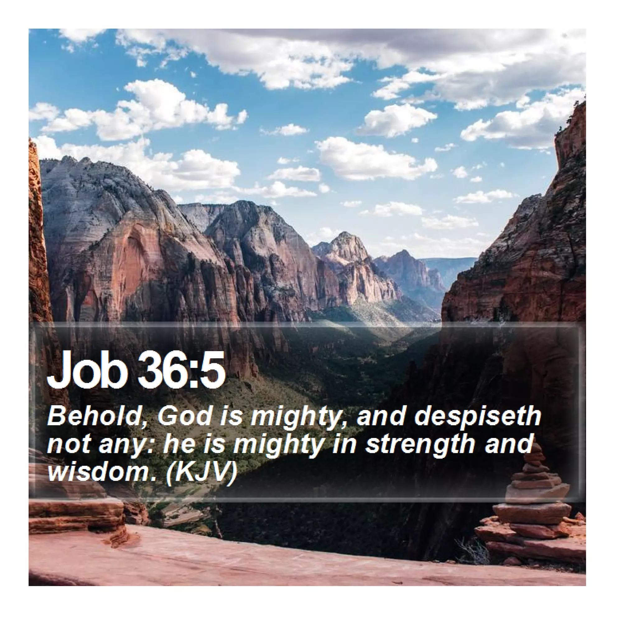 Job 36:5 - Daily Bible Verse | PDF