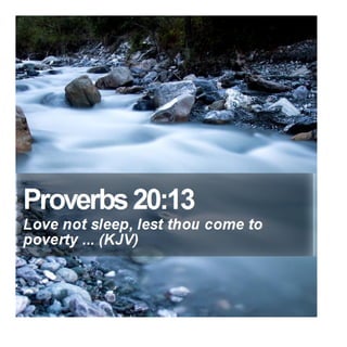 Proverbs 20:13 - Daily Bible Verse | PDF