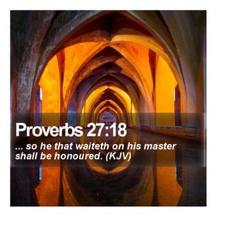 Proverbs 27:18 - Daily Bible Verse | PDF