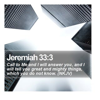 Jeremiah 33:3 - Daily Bible Verse | PDF