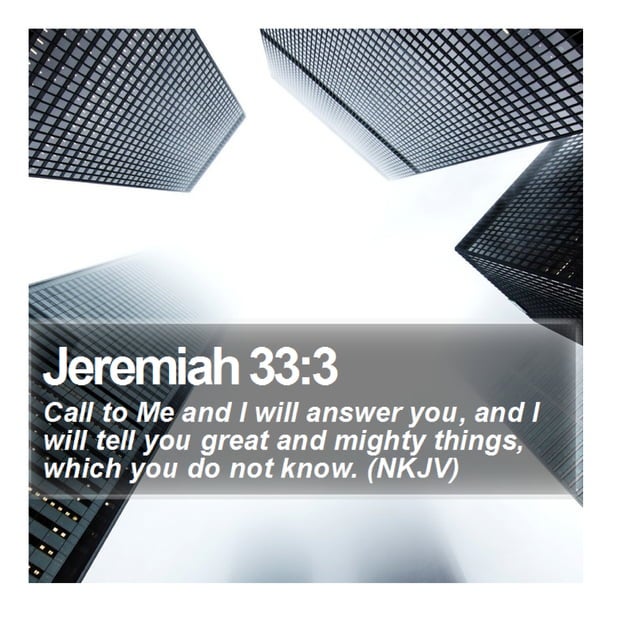 Jeremiah 33:3 - Daily Bible Verse | PDF