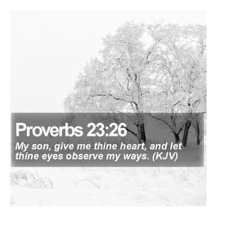 Proverbs 23:26 - Daily Bible Verse | PDF
