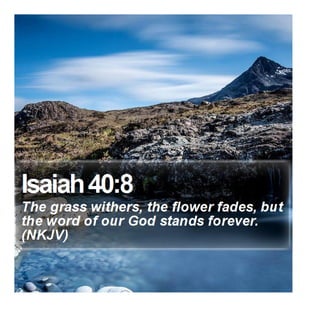 Isaiah 40:8 - Daily Bible Verse | PDF | Christianity | Religion & Spirituality