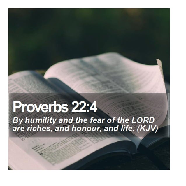 Proverbs 22:4 - Daily Bible Verse | PDF