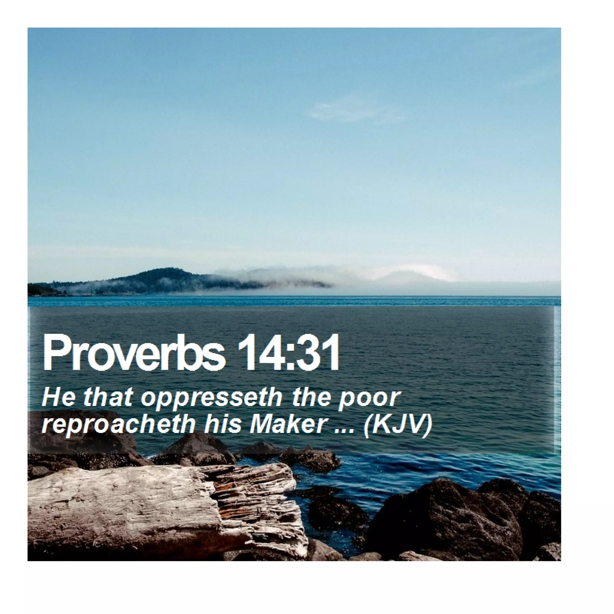 Proverbs 14:31 - Daily Bible Verse | PDF