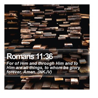 Romans 11:36 - Daily Bible Verse | PDF