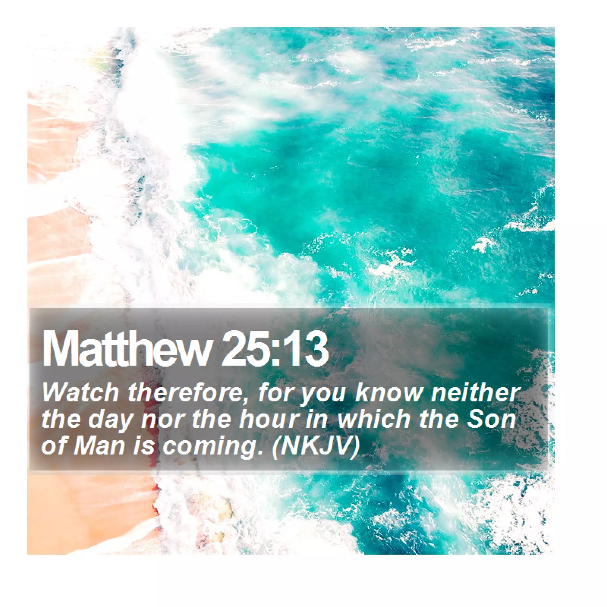 Matthew 25:13 - Daily Bible Verse | PDF | Christianity | Religion ...