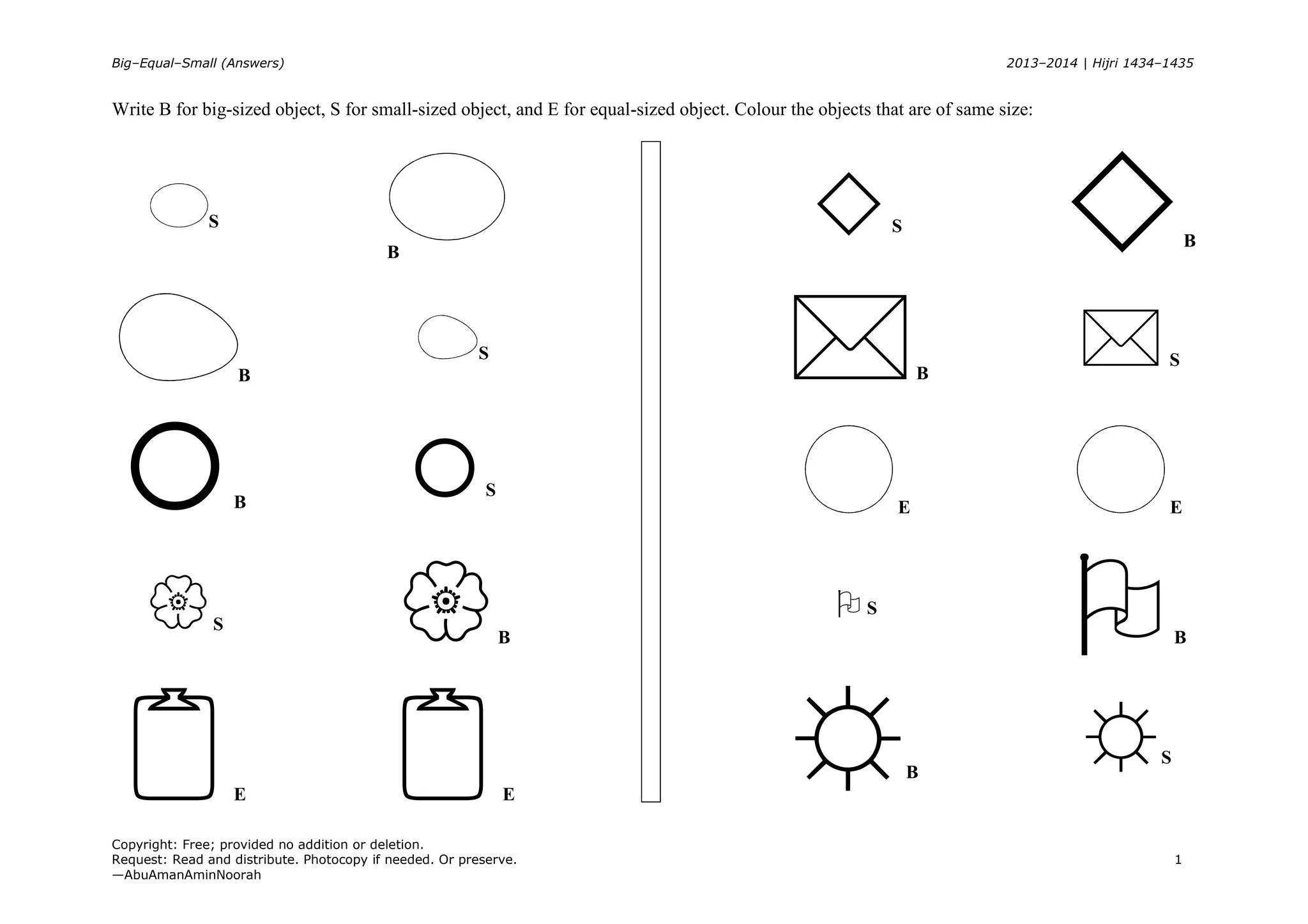 Big–Equal–Small | PDF