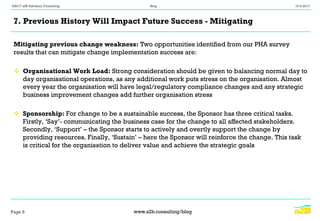 Change Management Framework: Step 3 - Previous Change History Will ...