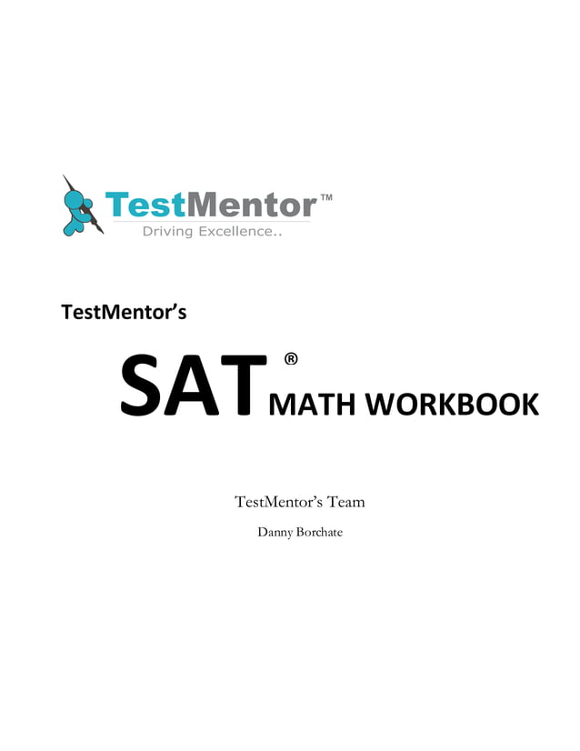 SAT Math Workbook chapter-1-TestMentor's | PDF