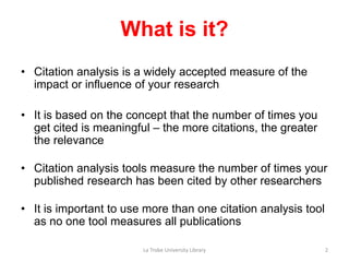 Citation Analysis | PPTX