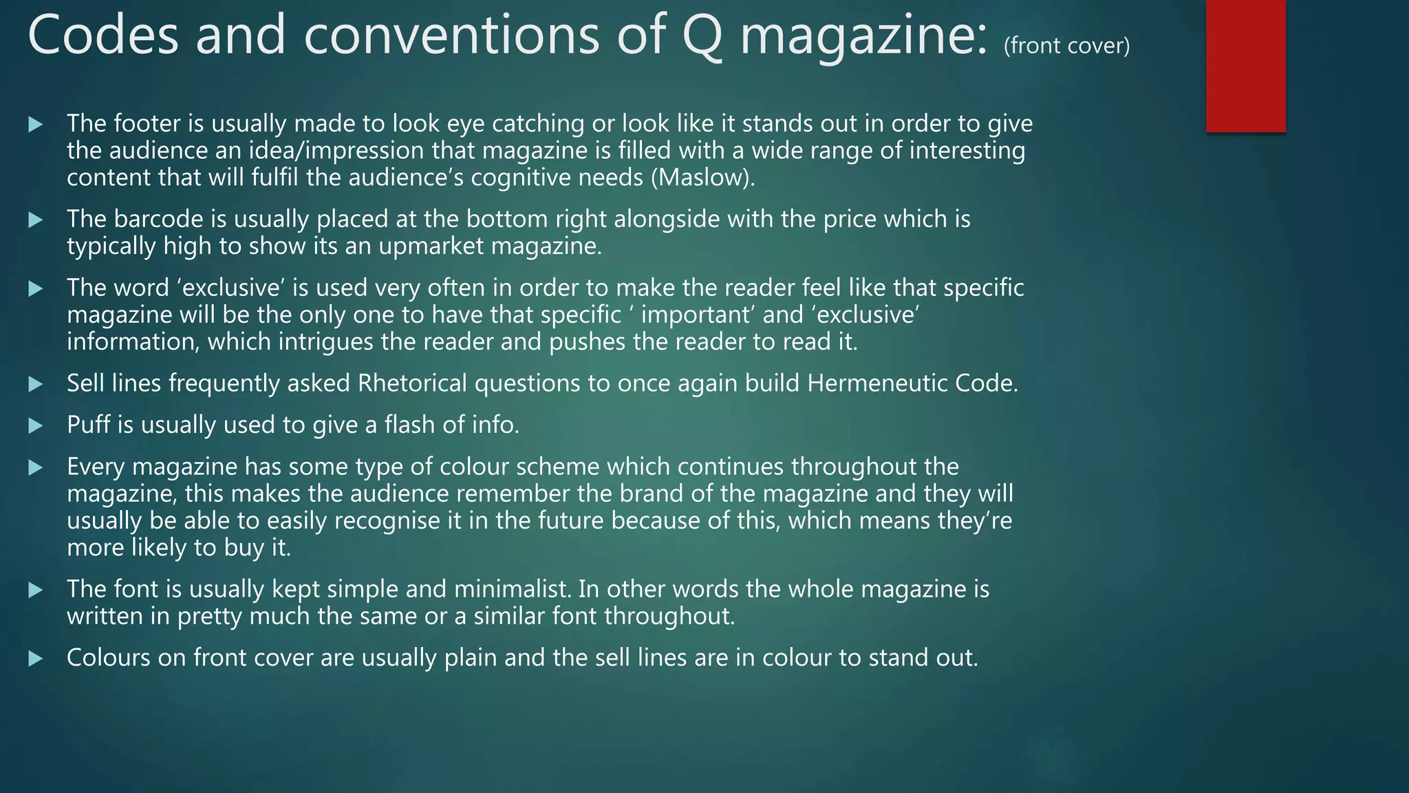 codes and conventions of music magazines | PPTX